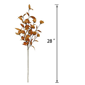 28 inches 6 Pieces Fall Stems, Fall Leave Stems，Fall Stems for Front Door，Fall Stems for Outdoor and in Door Garden Farmhouse Harvest Garden Home Decor