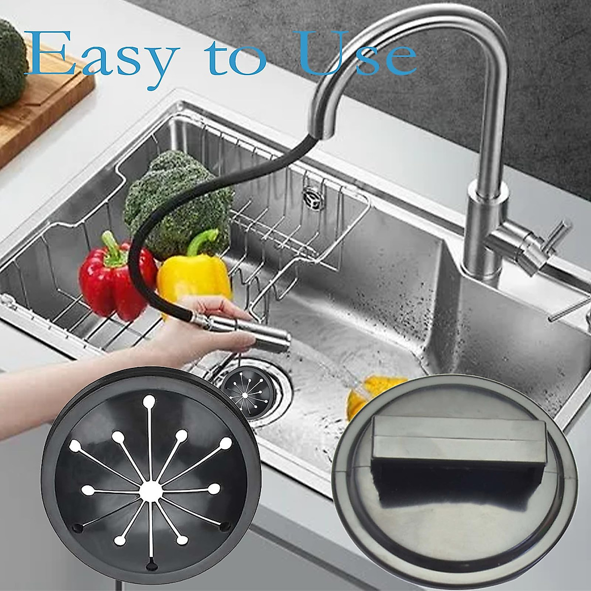 3 Inch Garbage Disposal Splash Guard Collar Sink Stopper Universal Rubber Food Waste Disposer Sink Garbage Disposal Splash Guard and Drain Plug for Whirlaway, Waste King, Sinkmaster and GE Models