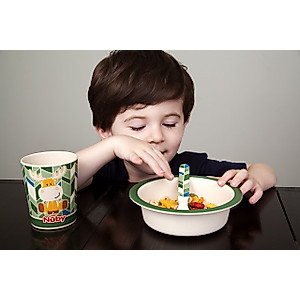 Nuby 2 Piece Bamboo Printed Bowl, Colors May Vary