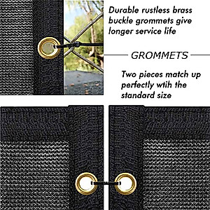 UPGRADE Privacy Screen Fence 4' x 50' Commercial Shade Cover with Brass Grommets Heavy Duty Perfect for Outdoor Back Yard-Black, Customizable