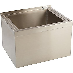 John Boos - EMS-2016-12 PBMS2016-12 Stainless Steel Mop Sink, 12" Deep Sink Bowl, 24-5/8" Length x 19-1/8" Width