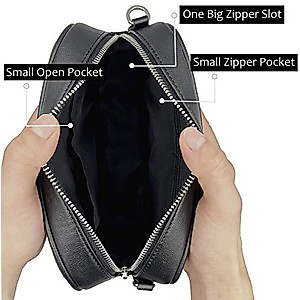 CARM AXKO Luxury Crossbody Shoulder Bag Quilted with Zipper for Women(Vera Black Knight)