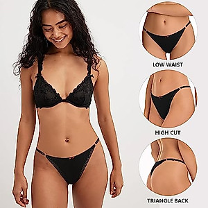 Aijolen Cotton G-String Thongs for Women Adjustable Thong Underwear Low Waist women's Panties No Show Women Thong Underpants