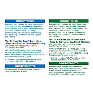 SmartMouth Original 2-Bottle Activated Mouthwash with Pumps, Bad Breath Support, 32 fl oz