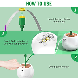 Fly Fans for Tables, 3 Styles Fly Repellent Fan Upgraded DIY Fly Fan Outdoor and Indoor Keep Flies Away, USB Powered, Fly Fan for Outside, BBQ, Restaurants, Picnic, 3 Pack