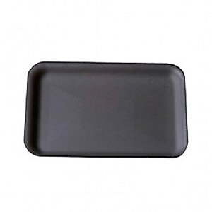 CKF 2SBK, 2S Black Foam Meat Trays, Disposable Standard Supermarket Meat Poultry Frozen Food Trays, 500-Piece Bundle