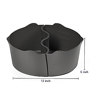 PotDivider Silicone Slow Cooker Liners Insert Fit for 8 QT Oval Crockpot Reusable Two-in-One Slow Cooker Divider - Leakproof and Dishwasher Safe Slow Cooker Accessories
