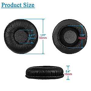 Bingle Replacement Earpads Leatherette Spare Ear Cushions Compatible with Plantronics Supra Plus Encore and H251 H251N H261 H261N H351 H351N H361 H361N Office Telephone Headsets (4 Pack)(BEC-LTH4)