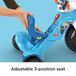 Fisher-Price DC League of Super-Pets Toddler Tricycle Lights &amp; Sounds Trike Bike with Handlebar Grips and Movie Phrases for Preschool Kids