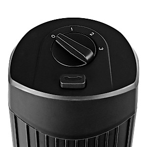 COSTWAY Tower Fan, 28-Inch Oscillating Tower Fan, Quiet Cooling Whole Room Bladeless, 3 Speed, 3 Wind Mode, Oscillating Tower Fan for Bedrooms, Living Rooms, Kitchen (Black)