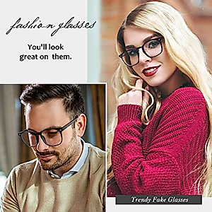 GQUEEN Fashion Glasses Non Prescription Fake Glasses for Women Men Clear Lens Gradient Purple, 201582