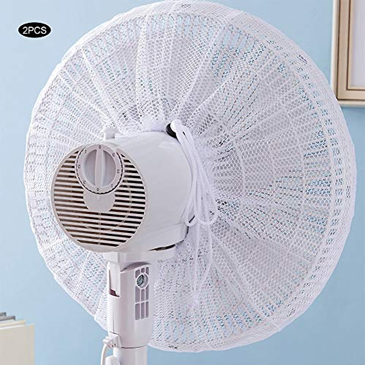 Finger Protector Fan Dust-Proof Cover, Daisy Anti‑Pinch Hand All Inclusive Protective Cover Washable Fan Mesh Cover, Kids for Electric Fan Children Summer(daisy, 16 inches)