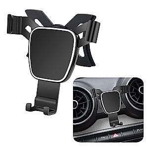 LUNQIN Car Phone Holder for Audi Q2 2018-2024 Auto Accessories Navigation Bracket Interior Decoration Mobile Cell Phone Mount