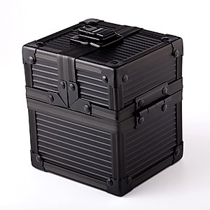 Metal Black Deck Box Dice Box for Deck Protector storage Trading Cards TCG Ultra Pro Sleeve MTG Magic FaB YGO EDH Commander Toploader TCG PTCG