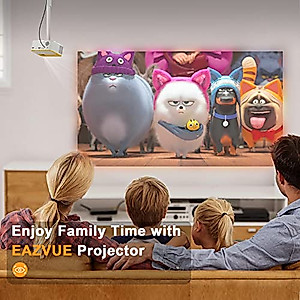 Mini Projector WiFi, EAZVUE A1 Portable Projector for iPhone, 2022 Upgrade 1080P Supported Projector for Outdoor Movies LED Pico Video Projector for Home Theater Movie Projector for iPhone