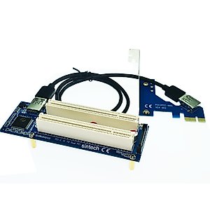Sintech PCI-E Express X1 to Dual PCI Riser Extender Card with Low Profile Bracket