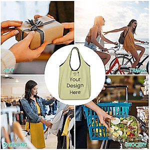 Custom Tote Bags Personalized Shopping Tote Bag Design Your Own Text/logo/photo For Women Men Unisex Design Your Own Tote Bag For Work Travel Business Shopping