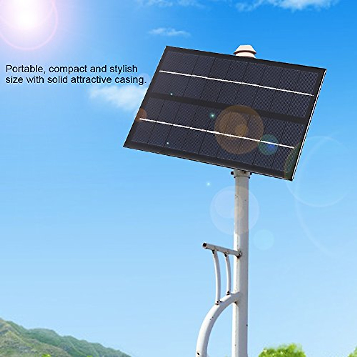 Biitfuu 3W 9V Mini Solar Panel Module for DIY Solar Light Phone Battery Charger Portable DIY Polycrystalline with High Efficiency