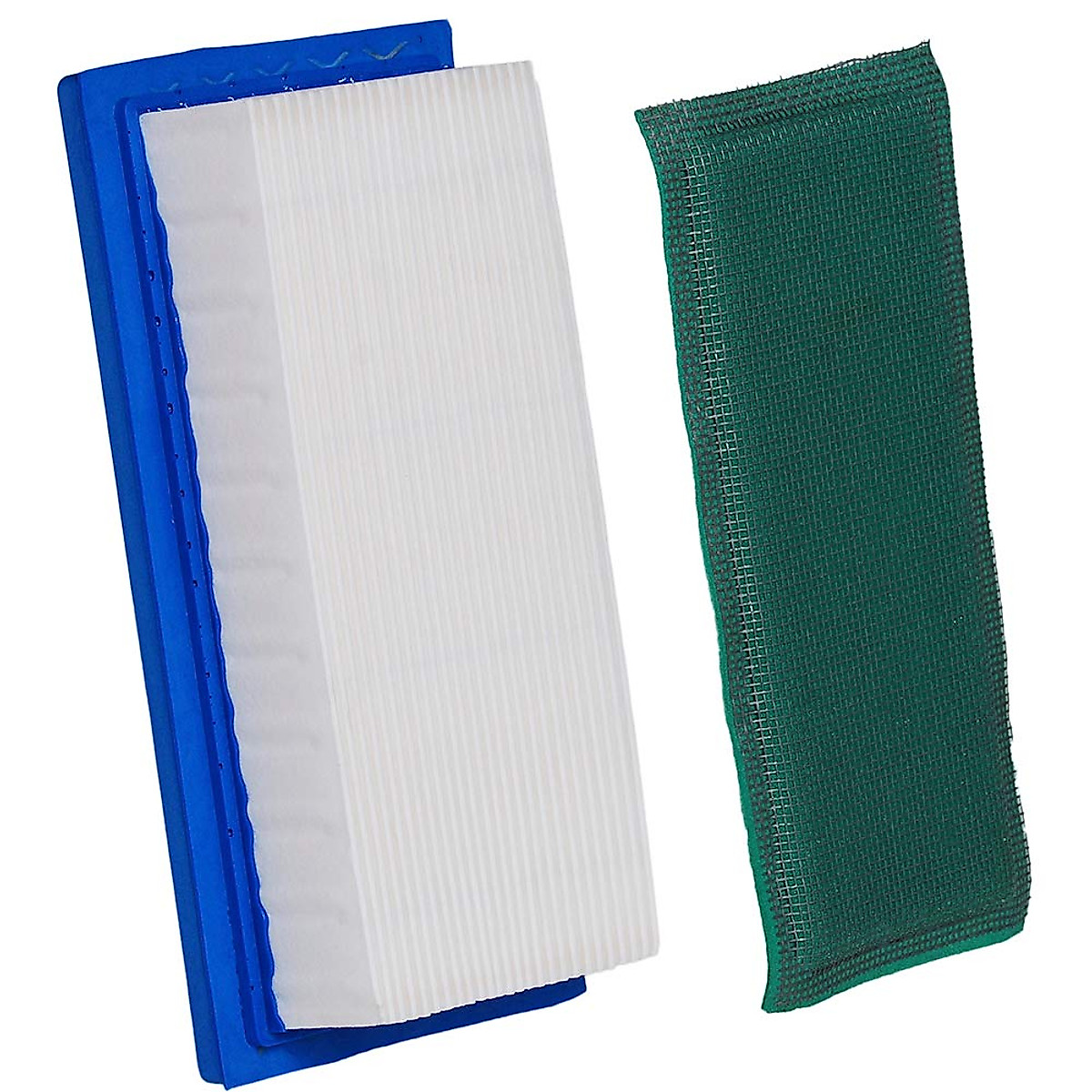 HIFROM Flat Air Filter Cartridge Cleaner Pre-Filter with Fuel Filter Spark Plug Kit Replacement for 176400 19B400 226400 256400 192400 196400 Replace 4195 496077 691643