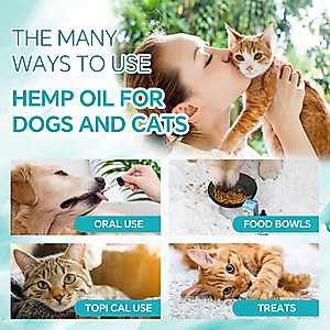 Woyamay Hemp Oil for Dogs and Cats - Pets Anxiety Relief, Calming Treat for Pain, Slееp, Strеss, Hiр and Jоint, Аrthritis, Skin and Coat Health Support (2 Pack)