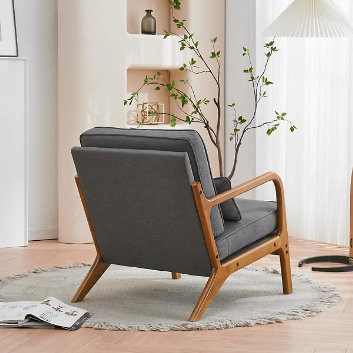 Waiting Room Chair Guest Chair Conference Room Chair Office Guest Chair Reception Accent Single Sofa Chair Seat Office Executive Side Chair Dark Grey