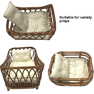 YEPTAME Newborn Photography Props Mini Pillows Baby Pillow for Newborn Photoshoot Posing Pillow Baby Bed Mattress Infant Basket Filler