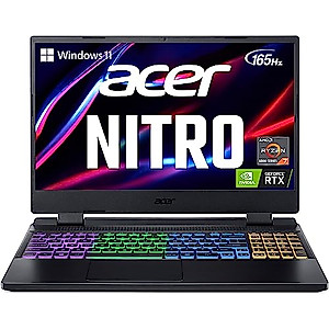 acer 2023 Newest Nitro 5 Gaming Laptop, 15.6" 165 Hz IPS Display, AMD Ryzen 7 6800H (8 core), NVIDIA GeForce RTX 3070 Ti, 32GB DDR5 RAM, 1TB SSD, Wi-Fi 6E, Backlit Keyboard, Windows 11 Home