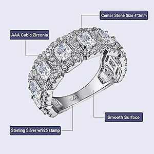 Nattaphol Solid 925 Sterling Silver Wedding Ring Engagement Band 2 Ct AAA CZ Eternity Classic Jewelry for Women (6)