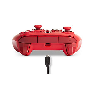 PowerA Enhanced Wired Controller for Xbox Series X|S - Red, Detachable 10ft USB Cable, Mappable Buttons and Rumble Motors, Officially Licensed for Xbox
