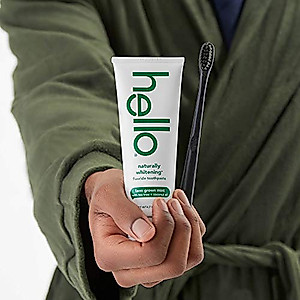 Hello Naturally Whitening Fluoride Toothpaste and Naturally Fresh Antiseptic Mouthwash, Farm Grown Mint, Alcohol Free, Vegan, SLS Free and Gluten Free, 4.7 Ounce Tubes (Pack of 2), 16 Ounce Bottle