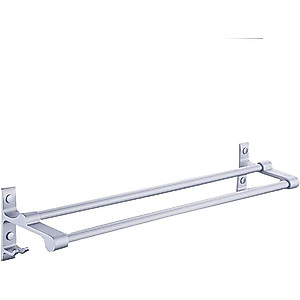 XHALERY Bathroom Kitchen Shower Bath Single Wall-Mounted Aluminum Towel Rack Towel Rack Organizer Hook Heavy and Space-Saving, Length (40 cm, 60 cm) Tower Hanger/40 * 14 * 9Cm