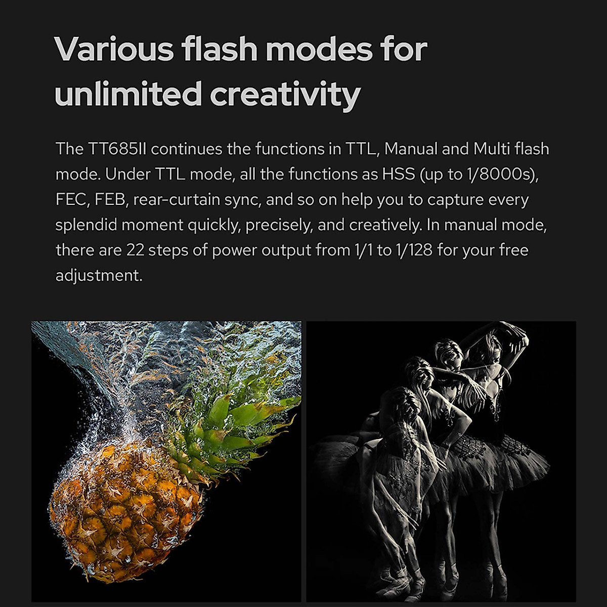 Godox Camera Flash Speedlight for Canon TT685IIC TT685II-C 2.4G Wireless HSS GN60 Flash Compatible with Canon Digital Cameras 6D 7D 50D 60D 500D 550D 600D 650D 1000D 1100D 1DX 580EX II 5D Mark II III