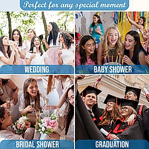 Stofinity Advice and Wishes Cards Box - 50 Pcs Blue Wedding Advice Cards for Bridal Shower, Baby Shower Advice Cards, Double Sided Advice and Well Wishes Box for Graduation, Christmas, Birthday Party