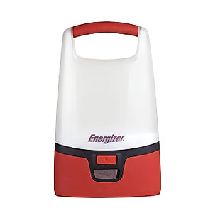 Energizer Vision LED Camping Lantern, Bright Battery Powered Lantern, Water Resistant Emergency Light, Pack of 1, Red