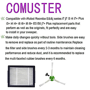 Replacement Parts accessories Compatible for iRobot Roomba i3 i3+ i4 i6 i6+ i7 i7+ i8 i8+/Plus E5 E6 E7 I,E &J Series Vacuum Cleaner irobot roomba replacement parts