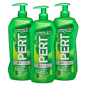 2-In-1 Shampoo and Conditioner by Pert - 33.8 Fl Oz - for Normal Hair - Classic Clean for Healthy and Strong Looking Hair - Removes Build-Up and Gently Moisturizes