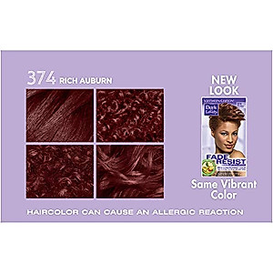 SoftSheen-Carson Dark and Lovely Fade Resist Rich Conditioning Hair Color, Permanent Hair Color, Up To 100 percent Gray Coverage, Brilliant Shine with Argan Oil and Vitamin E, Rich Auburn