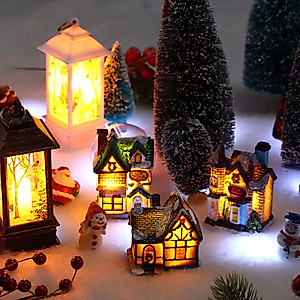 Kittmip 4 Pcs Pre Lit Christmas Snow Blanket with LED Lights Holiday Lighted Table Runner Christmas Village Accessories LED Fake Snow Decoration for Village Display, 59 x 16 (White)