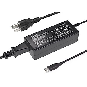 65W Chromebook Charger USB-C Fit for Dell Chromebook 3100 3110 Latitude 5420 5520 5320 5440 5540 5550 5430 5530 7420 7430 7440 Inspiron 14 2-in-1 Laptop Type-C AC Power Supply Adapter Cord