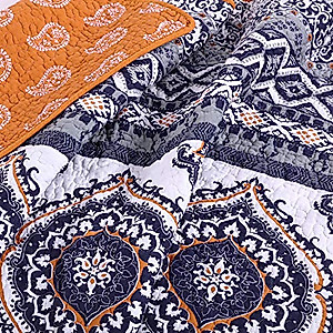 Greenland Home Fashions GL-1510JTHR Medina Throw Blanket Saffron, 50 x 60