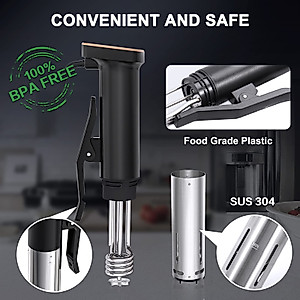 Sous Vide Cooker, Wifi Sous Vide Machine Cooker,IPX7 Waterproof, 1100W Fast-Heating Immersion Circulator with Recipes on APP,Accurate Temperature and Time Control, Low Noise