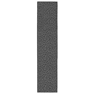Garland Rug Ivy Vine Area Rug Runner, 3 ft x 12 ft, Cinder Gray