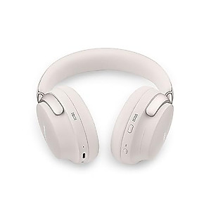 Bose QuietComfort Ultra Wireless Noise Cancelling Headphones with Spatial Audio, Over-the-Ear Headphones with Mic, Up to 24 Hours of Battery Life, White Smoke
