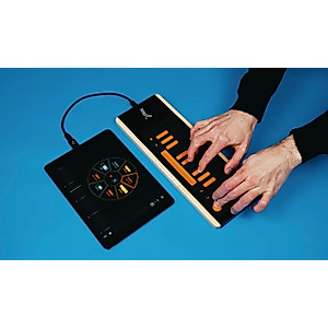 Piano Pad Accessory for J-Play MIDI controller - 25 Keys and Effect Zone, Dedicated Musical App Included, Plug & Play Music instrument Water Edition