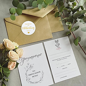 G2PLUS Thank You for Celebrating with Us Stickers,60PCS 2 Inch Round Thank You Sticker Labels for Invitation Envelopes for Wedding, Birthday Baby Shower, Party Favor (Gold)