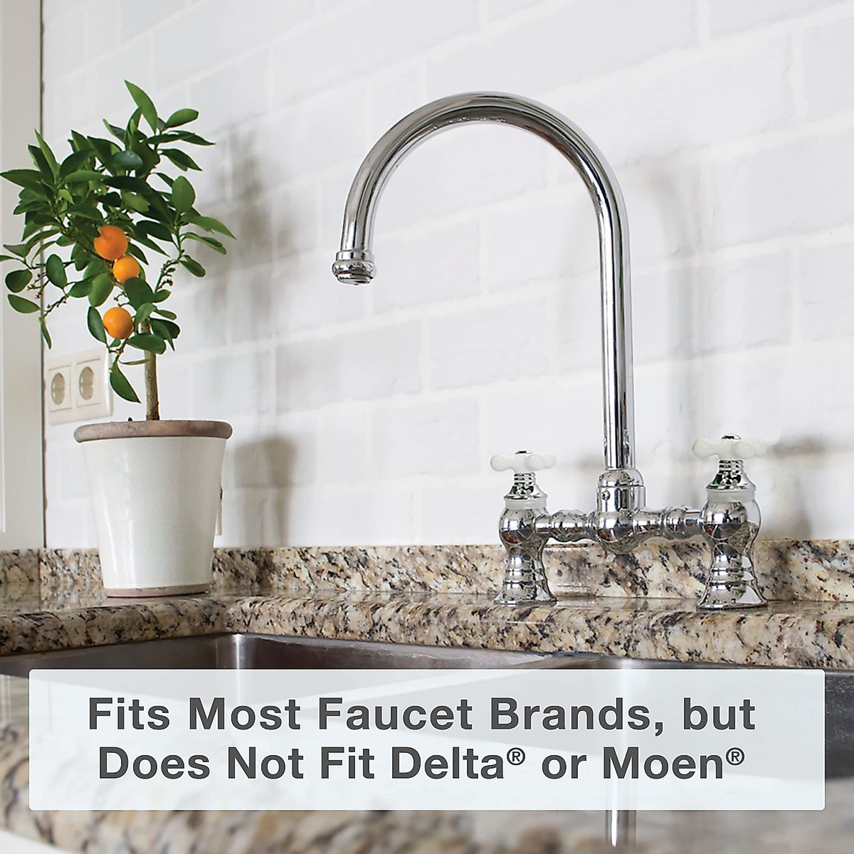 Danco 46004P Cross-Arm Tub/Shower & Sink Faucet Handle, Fits 2-3 Handle Faucets, Does NOT FIT Delta & Moen FAUCETS, Chrome/White Porcelain 2-Pack