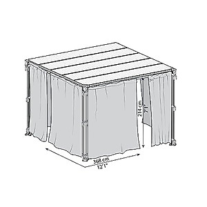 Palram - Canopia Palermo/Milano/Martinique Gazebo Netting Set - 4 Pieces