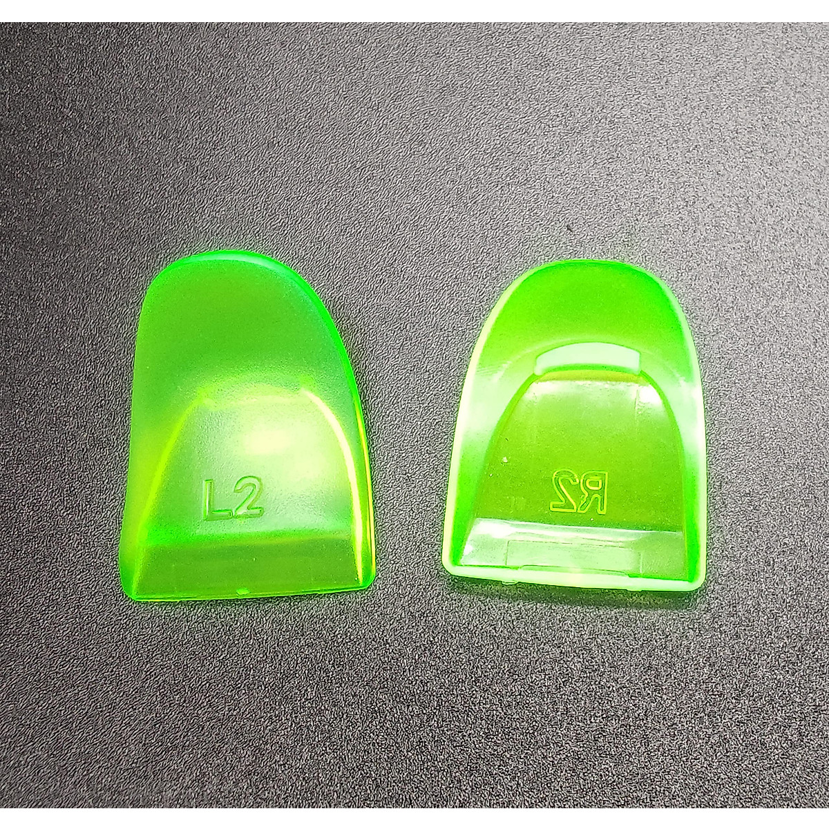 1 Pairs L2 R2 Trigger Extenders Buttons for Playstation 4 PS4 PS4 Slim Pro Controller Clear Green