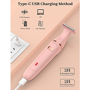 PHORRA Electric Razors for Women, Close Womens Electric Razor with Aloe Bars for Legs Arm Armpit (B)