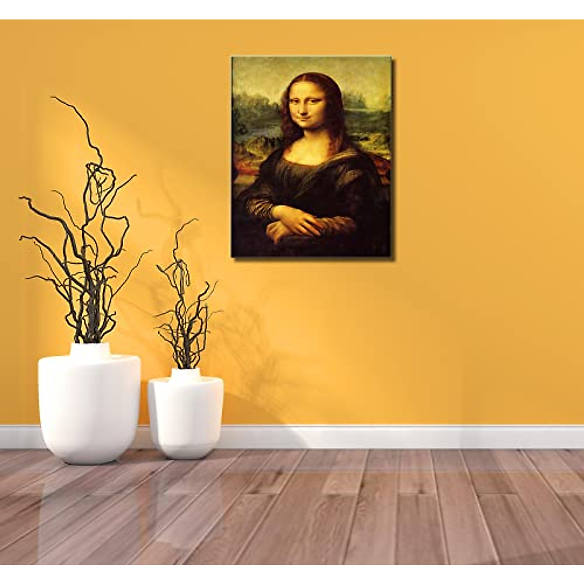 msspart Canvas Prints Wall Art Mona Lisa by by Leonardo DaVinci, The World Classic Paintings Reproductions for Living Room, Office Home Decoration 12"x16"